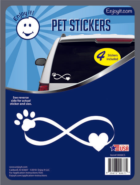Infinity Symbol with Paw - Car Sticker – The Pet Shop